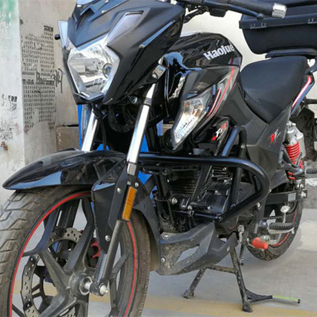 Suitable for Haojue DF150 front bumper motorcycle HJ150-12/12A protection bar anti-fall bar knee ...