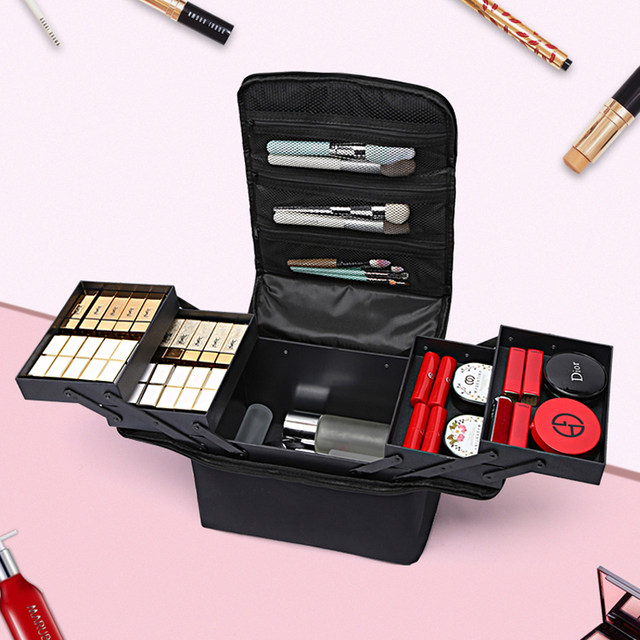 Professional makeup box storage multi -layer large makeup bag hand ...