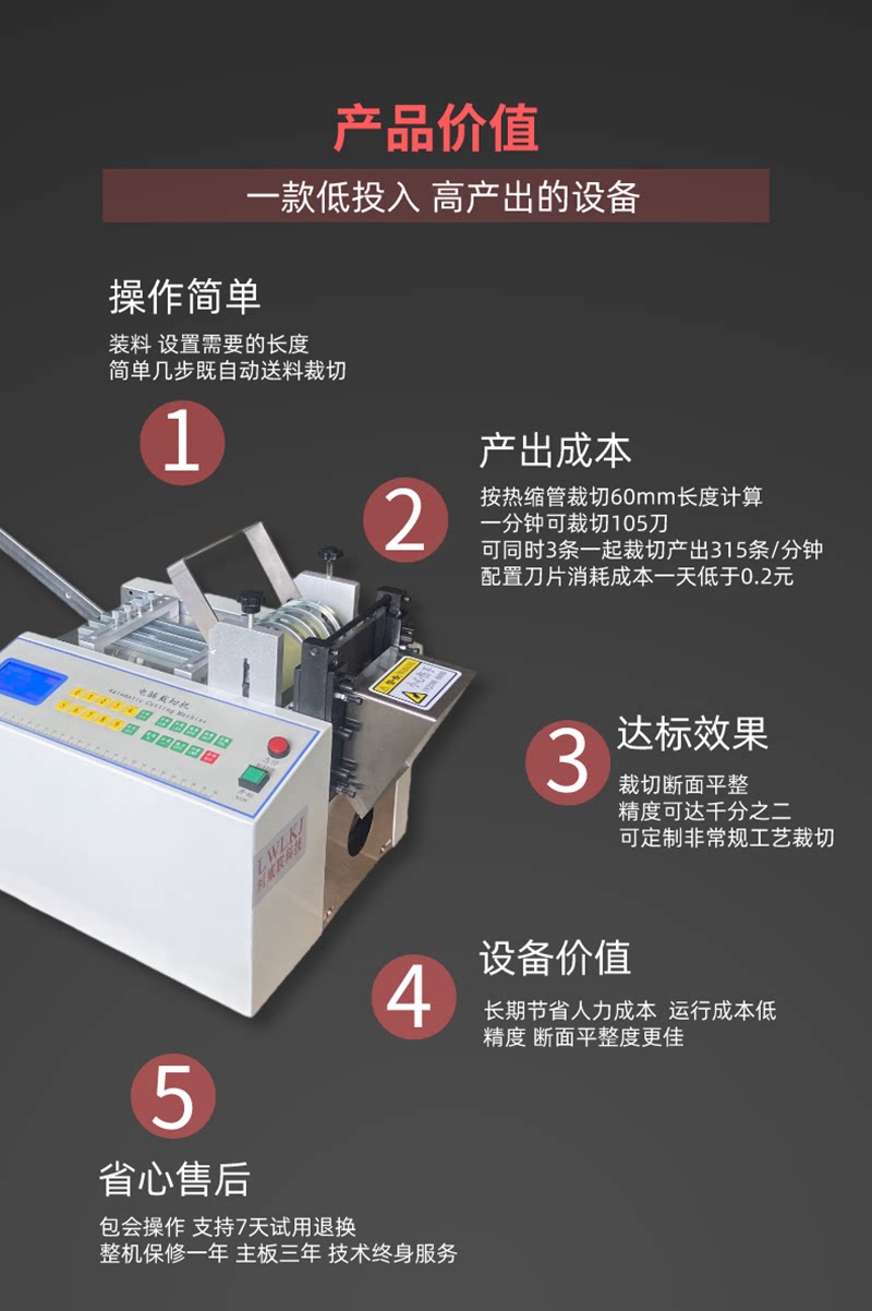 Heat Shrinkable Tube Cutting Machine - Fully Automatic Computer PU ...