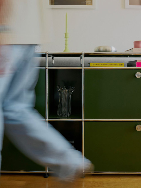 Second-hand USM module sideboard against the wall integrated storage ...