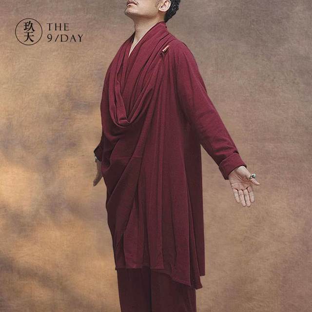 Chinese wind men's clothing meditation sitting Settlement Set Hanfu ...