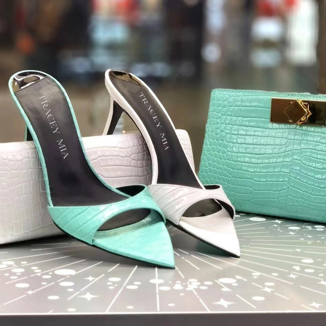 2025 summer new pointed toe thin heels one-length strap high heels ...