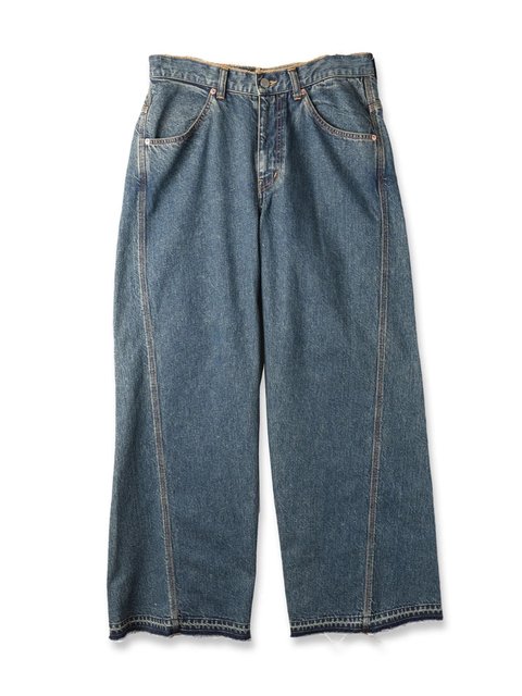JIEDA USED 3D WORK DENIM 24AW Nissan three-dimensional tailoring loose washing tool jeans