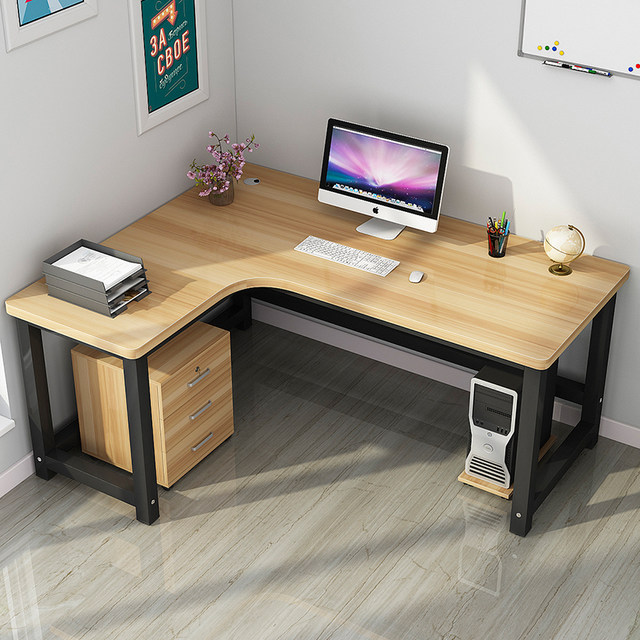 Customized corner computer desk custom home deskta L -shaped desk ...