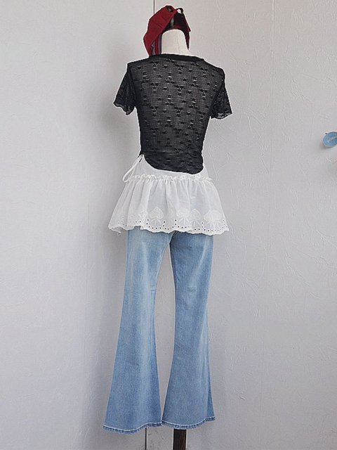 Original one -piece cotton Budi lotus leaf fart curtain skirt skirt ...