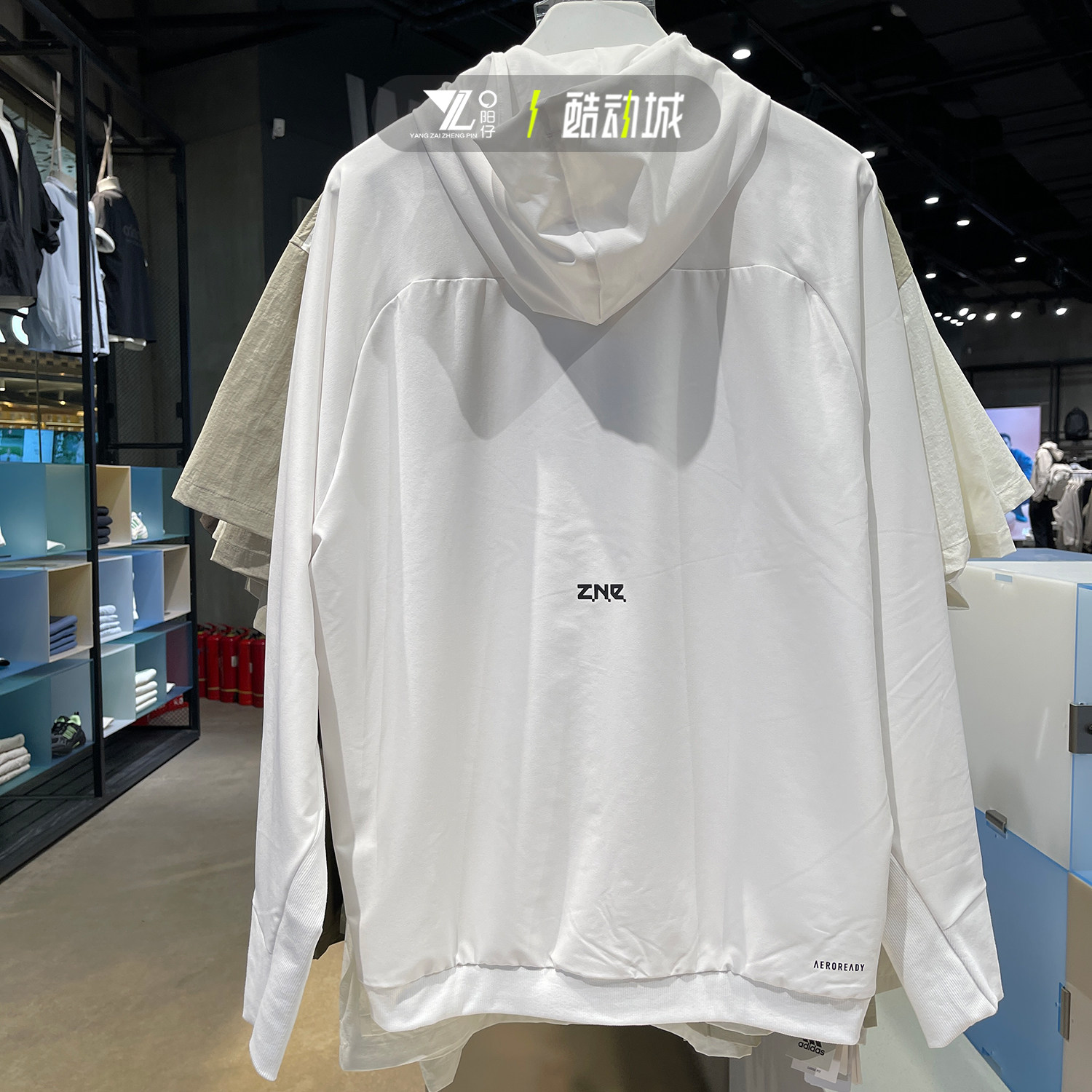 Genuine ADIDAS men's loose knitted sports casual hooded jacket IN1843