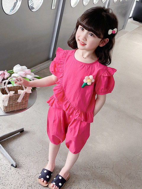 Girls Summer Set 2025 New Children's Summer Girls Clothes Baby Girl ...
