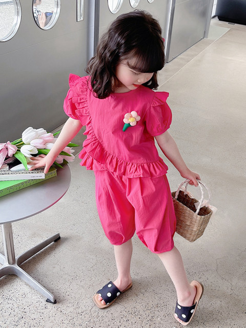 Girls Summer Set 2025 New Children's Summer Girls Clothes Baby Girl ...