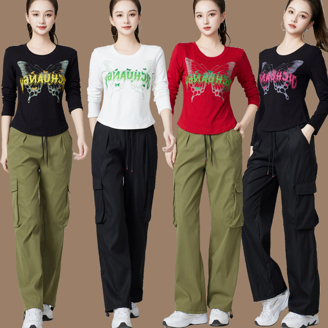 Square dance clothing new shuffle dance sports suit autumn long-sleeved ...