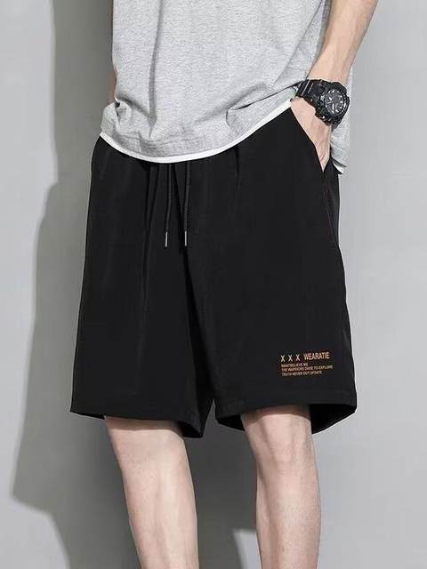 Summer new men's shorts, pure color, simple wild pants, men's fashion ...