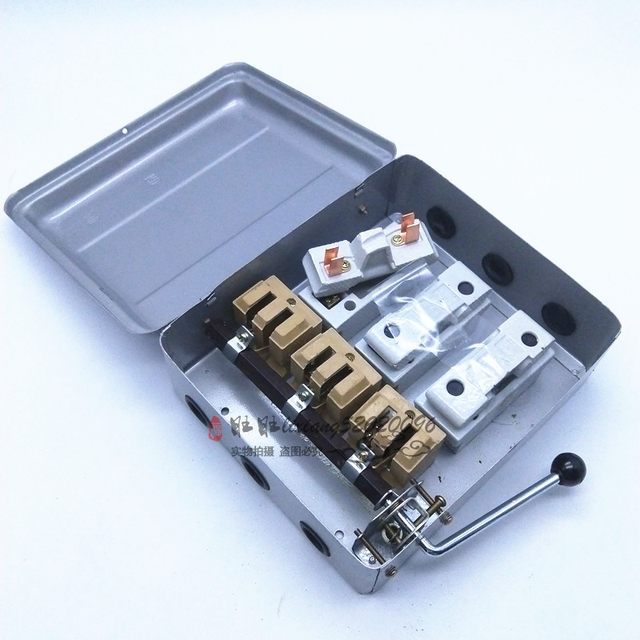 Iron shell switch HH4-60/3 three-phase three-line closed load switch ...