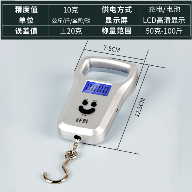 Household Type-C rechargeable precision portable scale spring scale ...