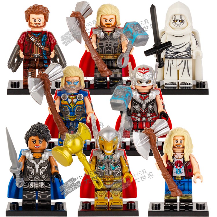 Compatible with LEGO Thor 4 Love and Thunder Valkyrie Gal MOC assembled ...