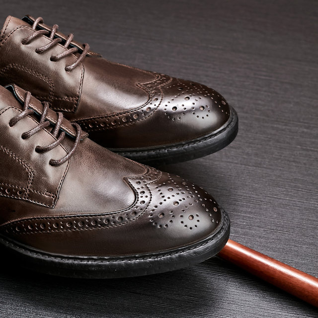 Spring 2024 Brock leather shoes men's breathable casual shoes retro ...