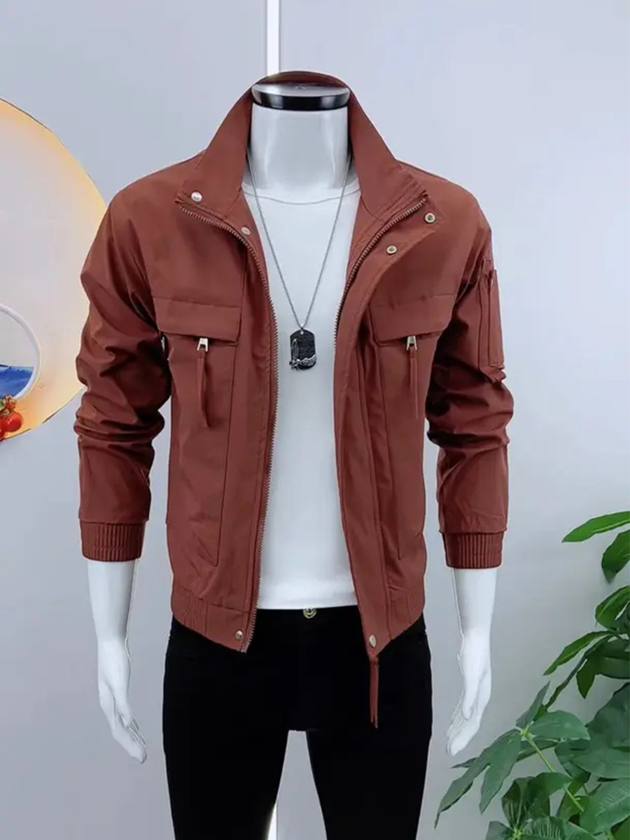 Men's jacket spring and autumn new Korean version of self -slim and ...