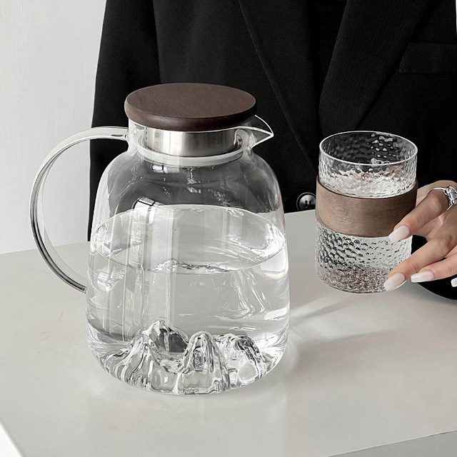 Japanese retro mountain-viewing cold kettle glass high-temperature ...