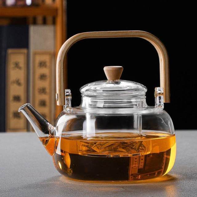 Cooking teapot around the stove charcoal fire glass handle kettle large ...