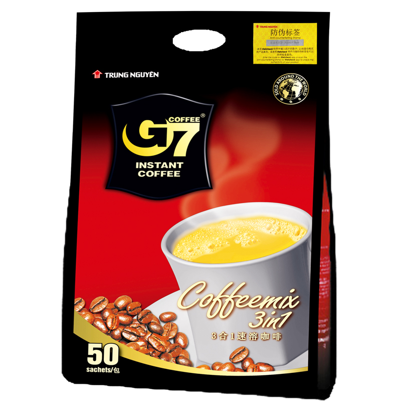 Original imported Vietnamese G7 coffee Zhongyuan G7 three-in-one instant coffee powder 50 packs ...