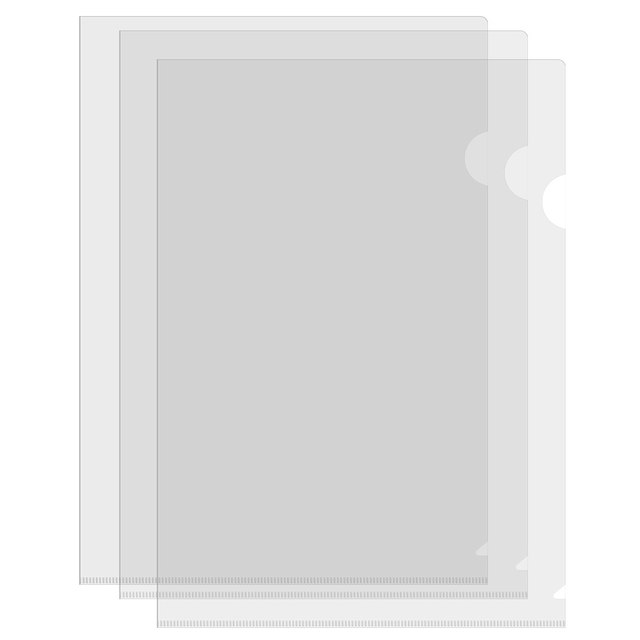 Folder insert transparent L-shaped A4 paper storage clip thickened ...