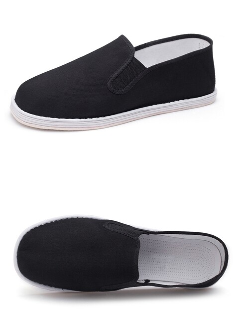 Old Beijing cloth shoes men's laminated sole men's canvas shoes pure ...