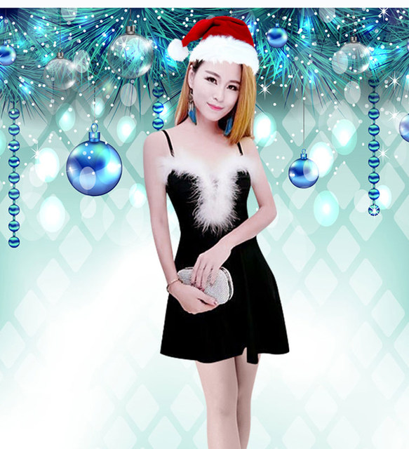 Christmas sexy dress, female nightclub girl's uniform, temperament ...