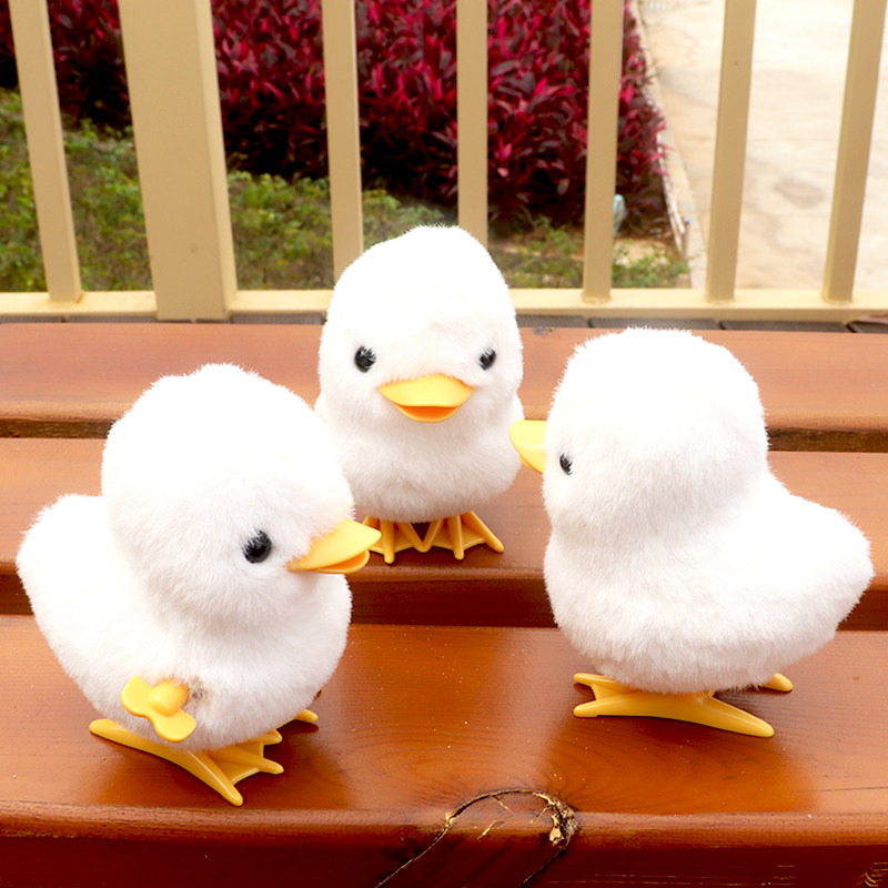 Wind-Up Jumping Duck Toy for Children