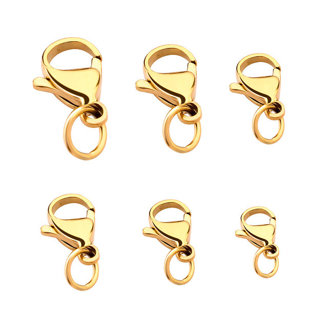 Titanium steel lobster clasps 10 pcs/pack diy necklace bracelet jewelry ...