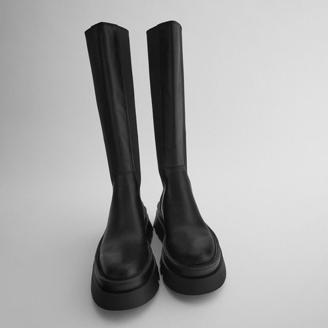 ZAEA 2025 autumn and winter new slim leather knight boots for women ...