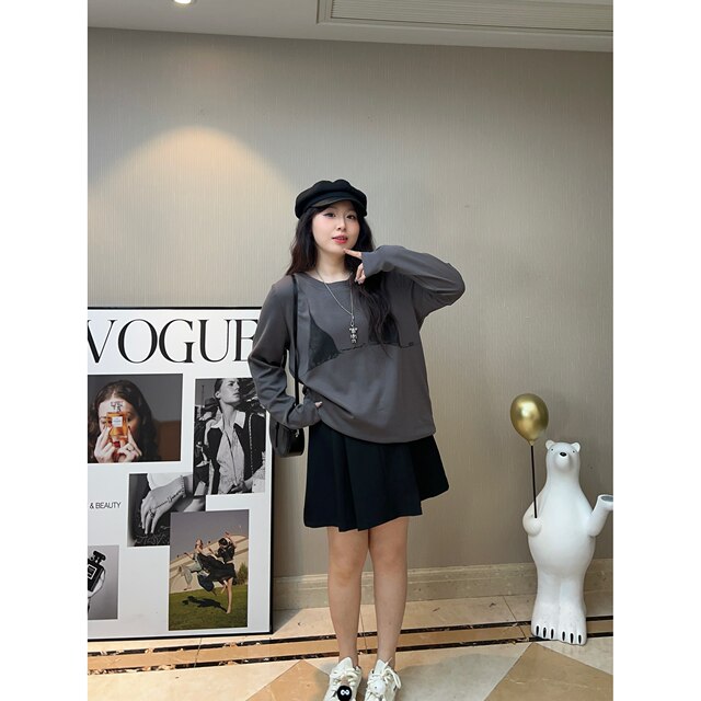 Meat roll home slightly fat large size, trendy fun casual and loose ...