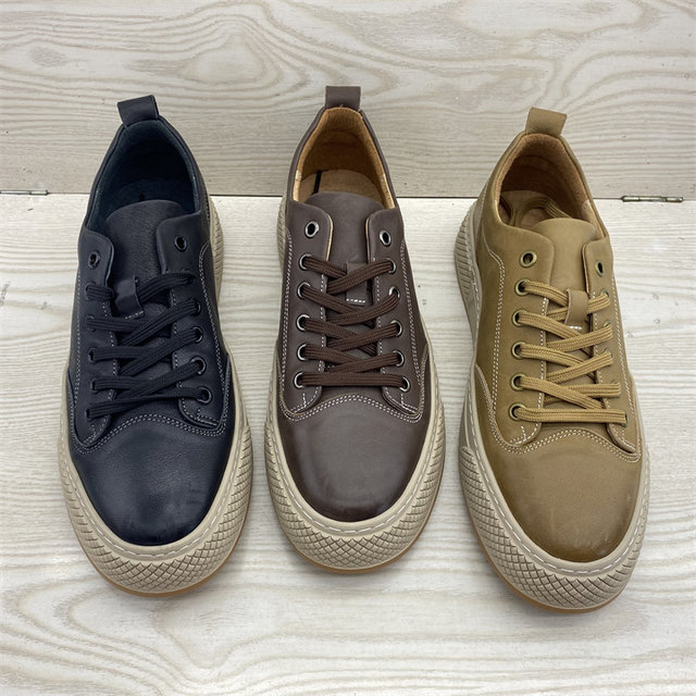 Broken code shoes special price genuine leather men's toe layer cowhide ...