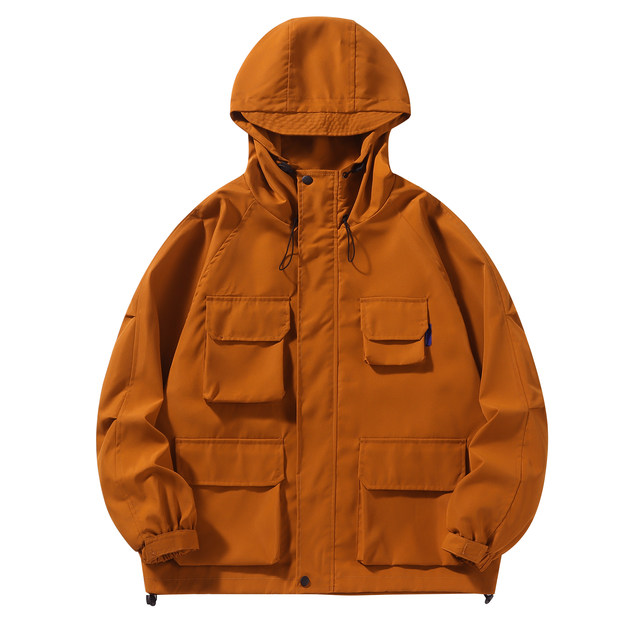 Bmob Outdoor Mountain-Style Waterproof Jacket for Men and Women, Japanese Cityboy Multi-Pocket ...