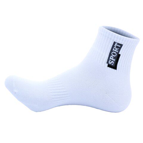 Men's mid-calf polyester socks spring and autumn sweat-absorbent and ...
