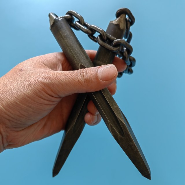 Handmade solid spring steel nunchaku self-defense portable nunchaku ...