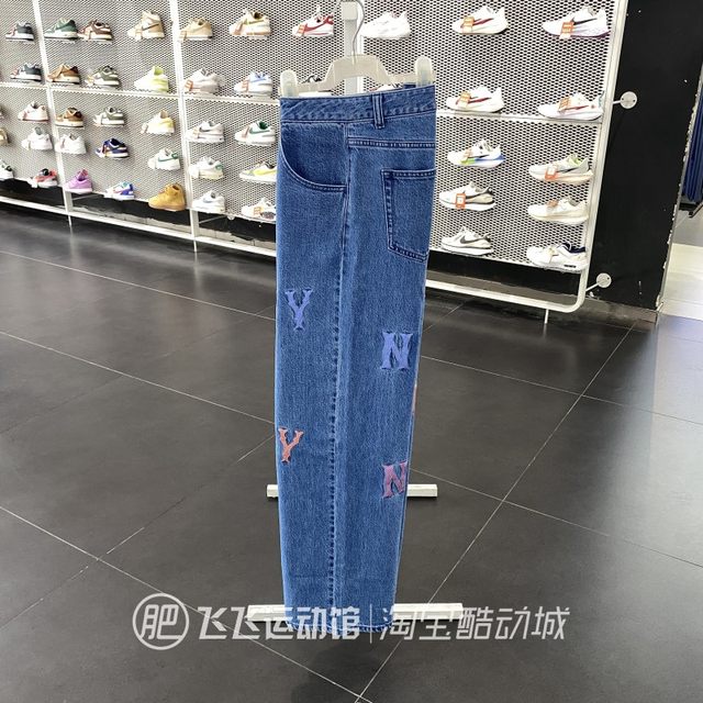 Genuine new MLB style street fashion versatile wide-leg straight retro ...