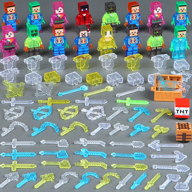 2024 New Minecraft Crystal Minifigure Assembled Building Blocks ...