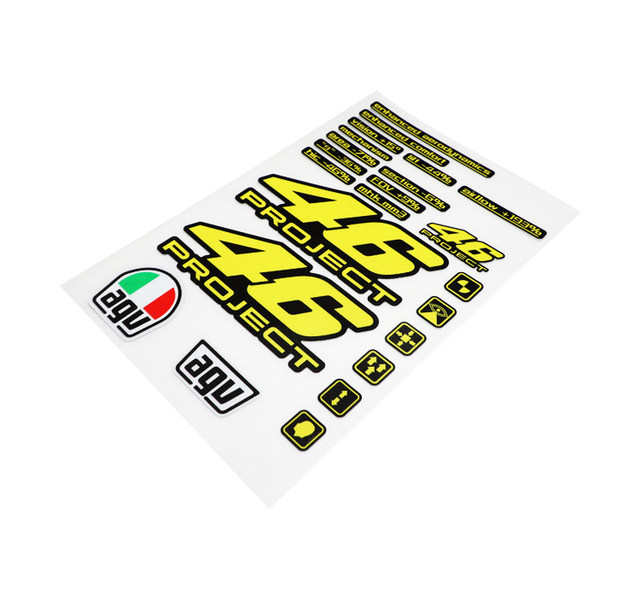 Rossi reflective sticker No. 46 helmet decal modified decorative ...