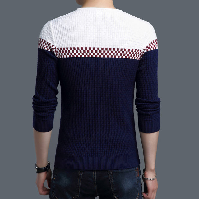 Spring and Autumn Men's Long Sleeve Sweater Knitwear Retro Casual Youth ...