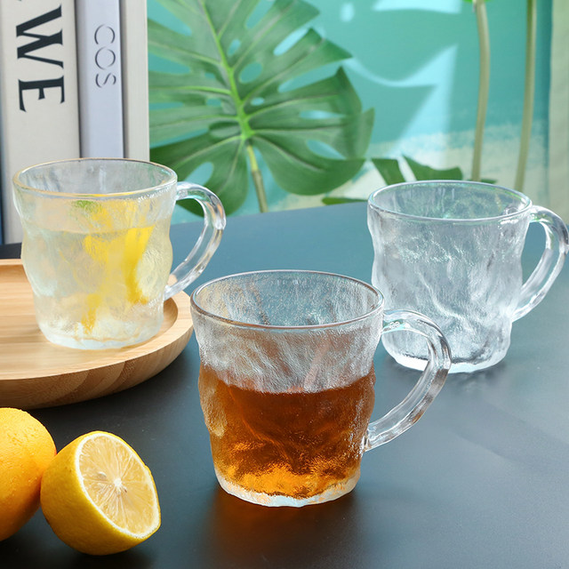 Glacier pattern glass glass with hand water cup female summer home ...