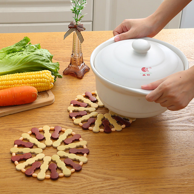 10-pack bamboo dish mats, insulation mats, dining table mats, coasters ...