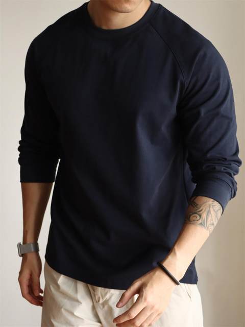 YUXIAN American heavyweight 300g pure cotton double yarn long sleeve ...