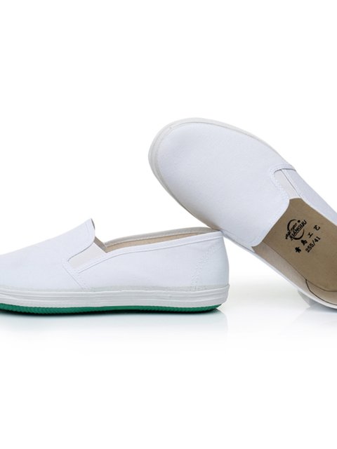 Slip-on white sneakers, one-legged white mesh shoes, men's and women's ...