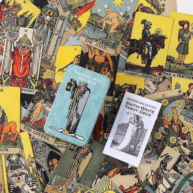 Classic Waite borderless 78-card iron box taro board game card taro ...