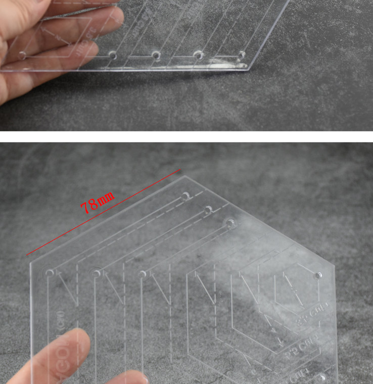 Modeling ruler 4 patchwork ruler hexagonal triangle rhombus handmade ...