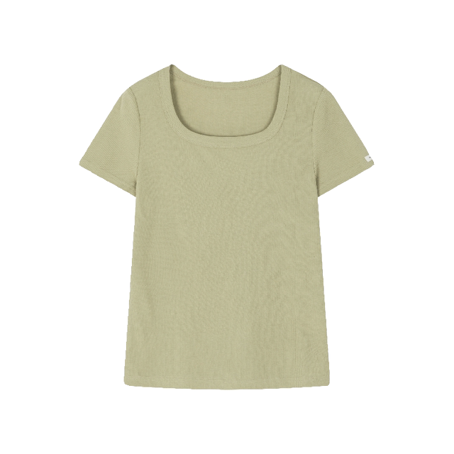 Mohan Yimei design waffle square neck versatile slimming top 2024 ...
