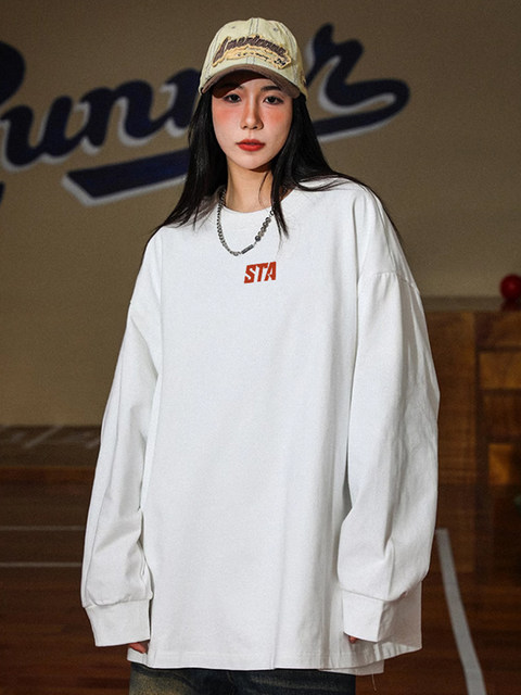 STA national fashion racing small logo spring and autumn tops trendy ...