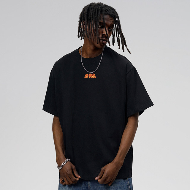 STA official store flame small logo print men's and women's short ...