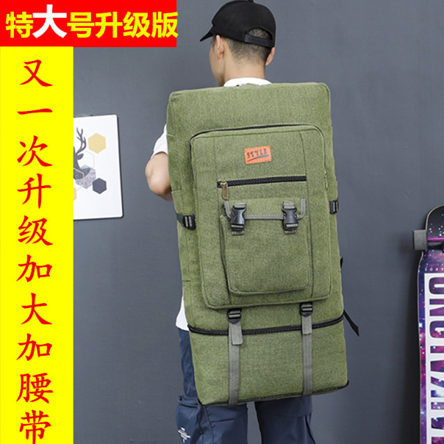 130L extra high capacity travel backpack for outdoor work canvas ...