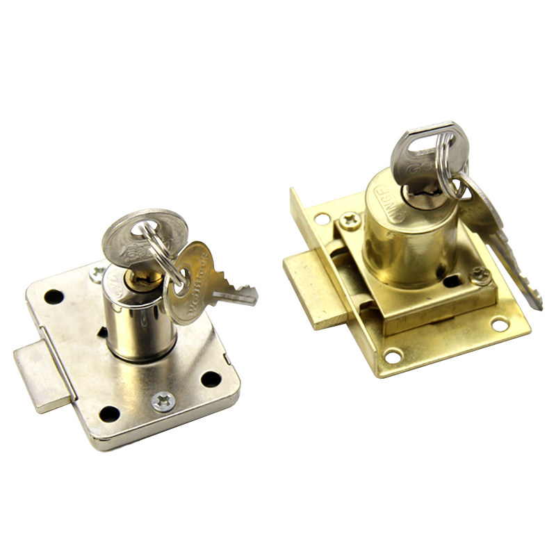 Old-Fashioned Drawer Lock for Desk, File Cabinet, and Home - Large Core ...