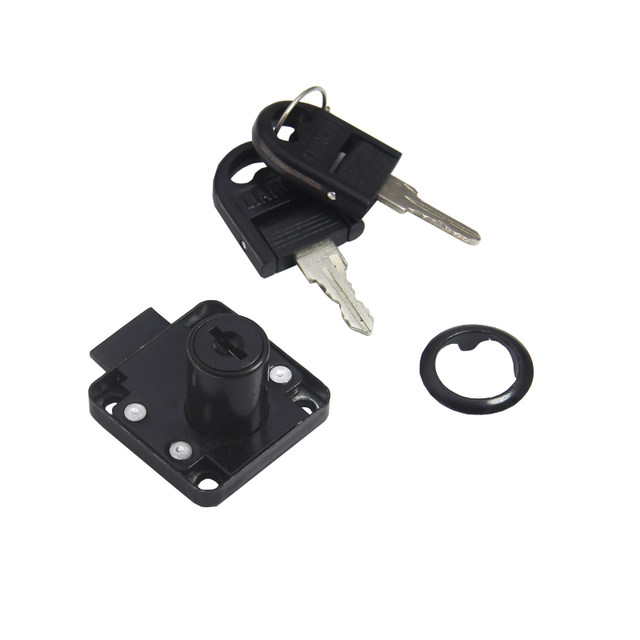 Black desk drawer lock core cabinet lock household hardware lock core ...