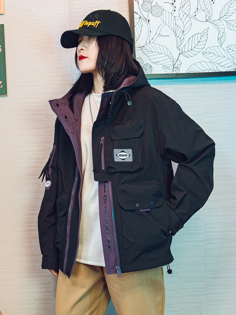 Trendy brand double zipper pocket work jacket for men and women 2024 ...